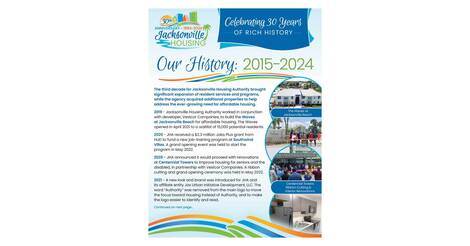 Our History: 2015 - 2024 (07/10/2024) - News - Jacksonville Housing ...